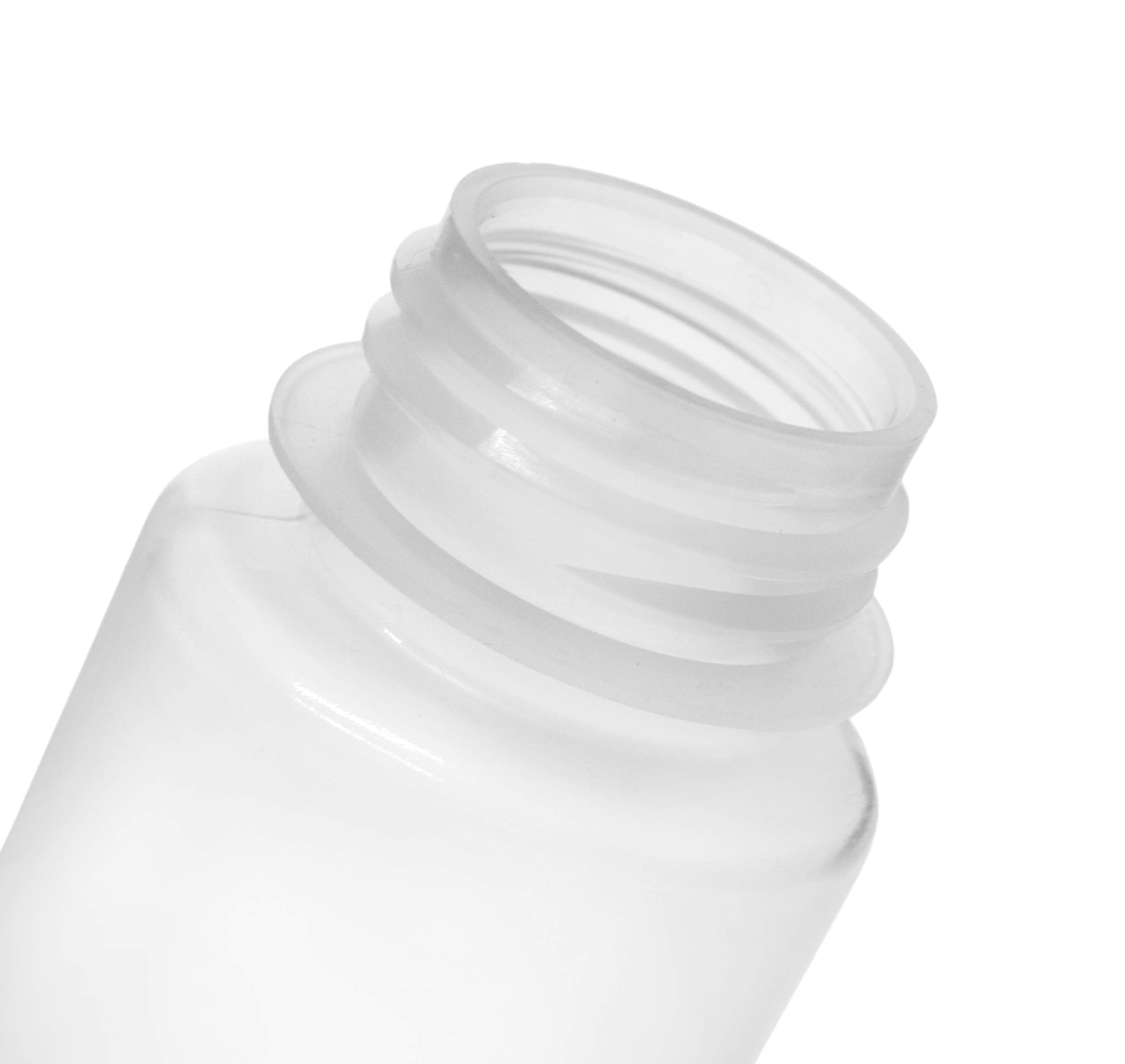 EISCO Reagent Bottle, 125ml - Wide Mouth with Screw Cap - Polypropylene - Translucent