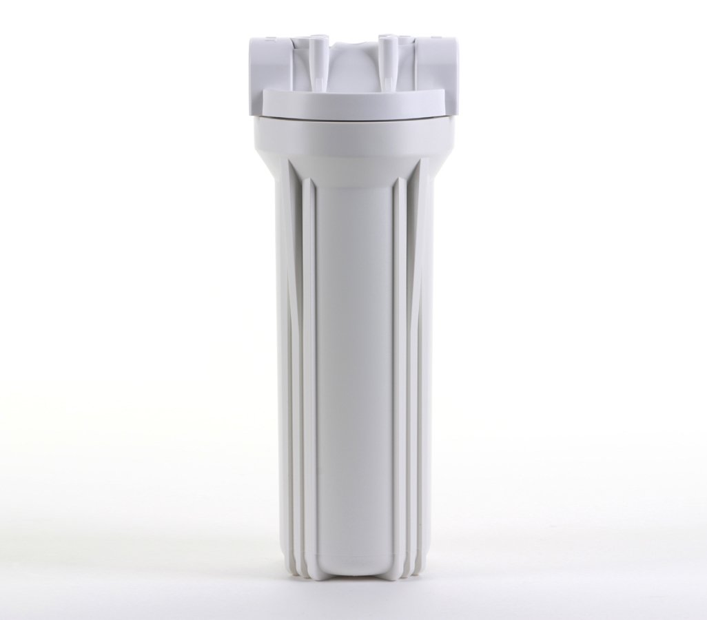 Hydronix HF3-10WHWH34, 10" White Housing with White Rib Cap for RO & Filtration Systems, 3/4" Ports