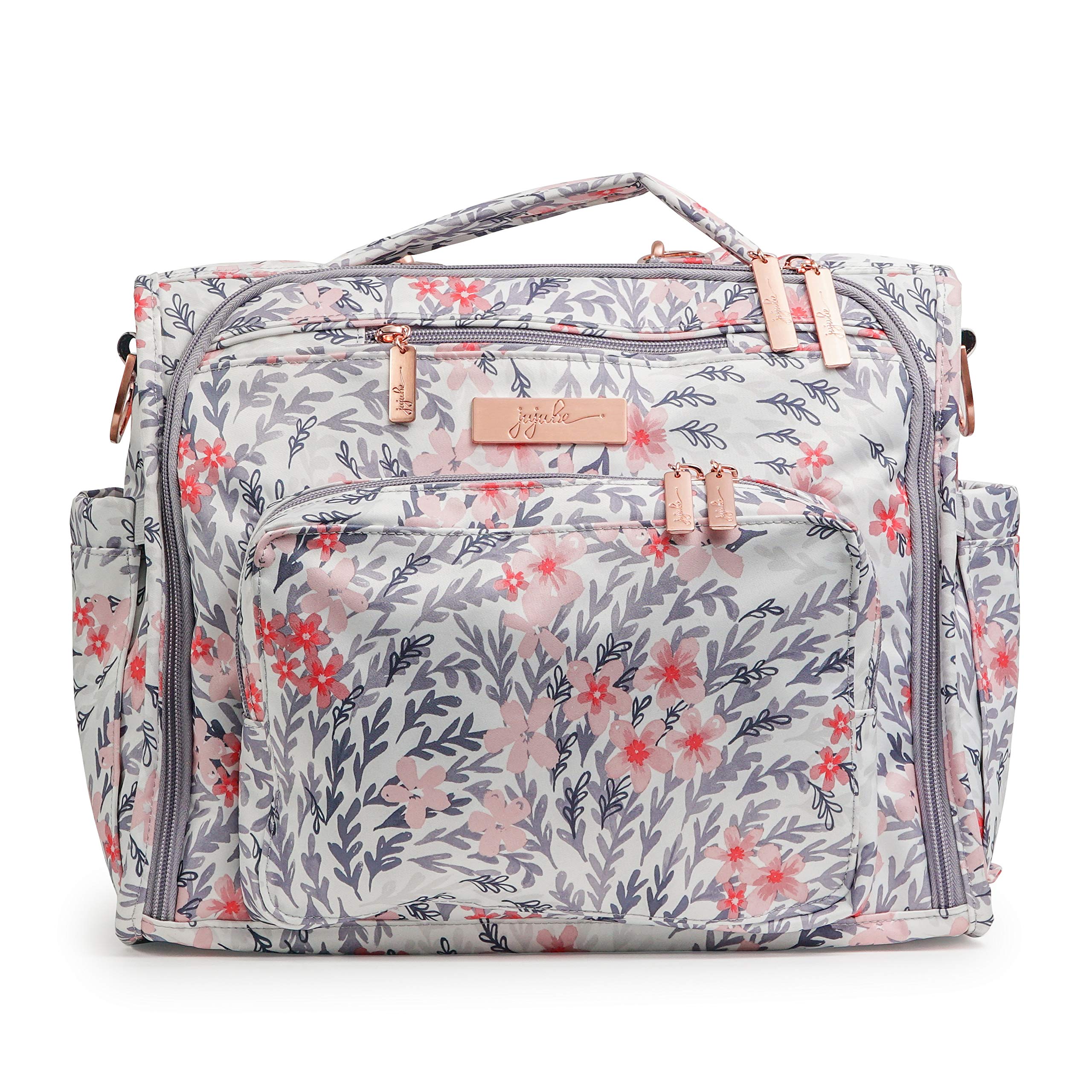 Ju-Ju-Be B.F.F Multi-Functional Convertible Diaper Backpack/Messenger Bag, Rose Collection - Sakura Swirl