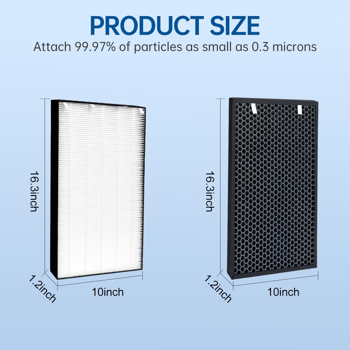 Air220 Air320 H13 True HEPA Replacement Filters Compatible with Bissell Air 220,Air 320, 2609a, 2768a, Part 2678, 1 Carbon Prefilter+1 Carbon Filter+1 HEPA Filter