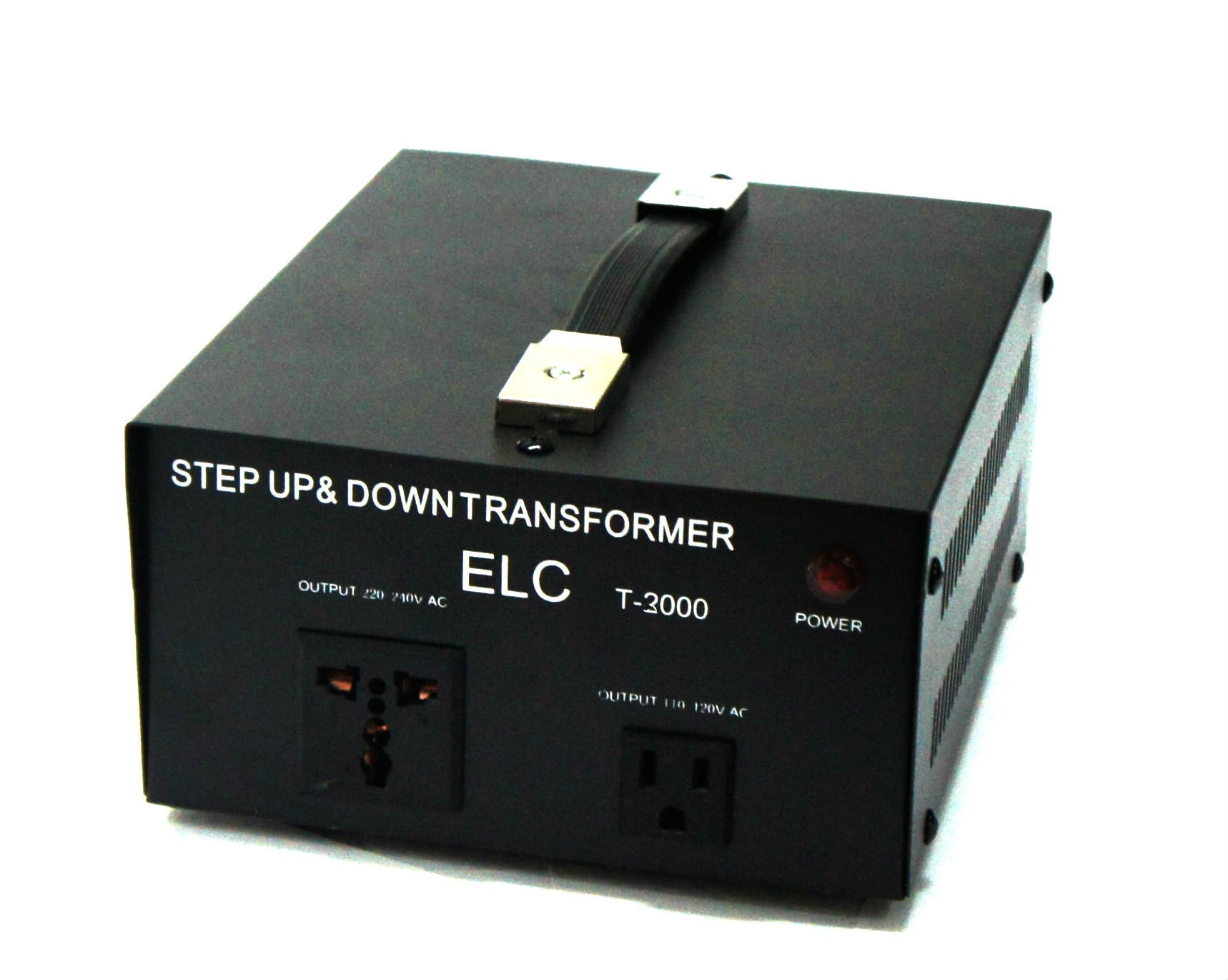 ELC T Series 3000 Watt Voltage Converter Transformer - Step Up/Down - 110v to 220v / 220v to 110v Power Converter - Circuit Breaker Protection, CE Certified [3-Years Warranty]