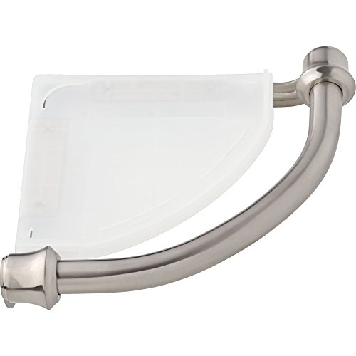 Delta Faucet 41316-SS Wall Mounted Traditional Corner Shelf with Assist Bar in Stainless