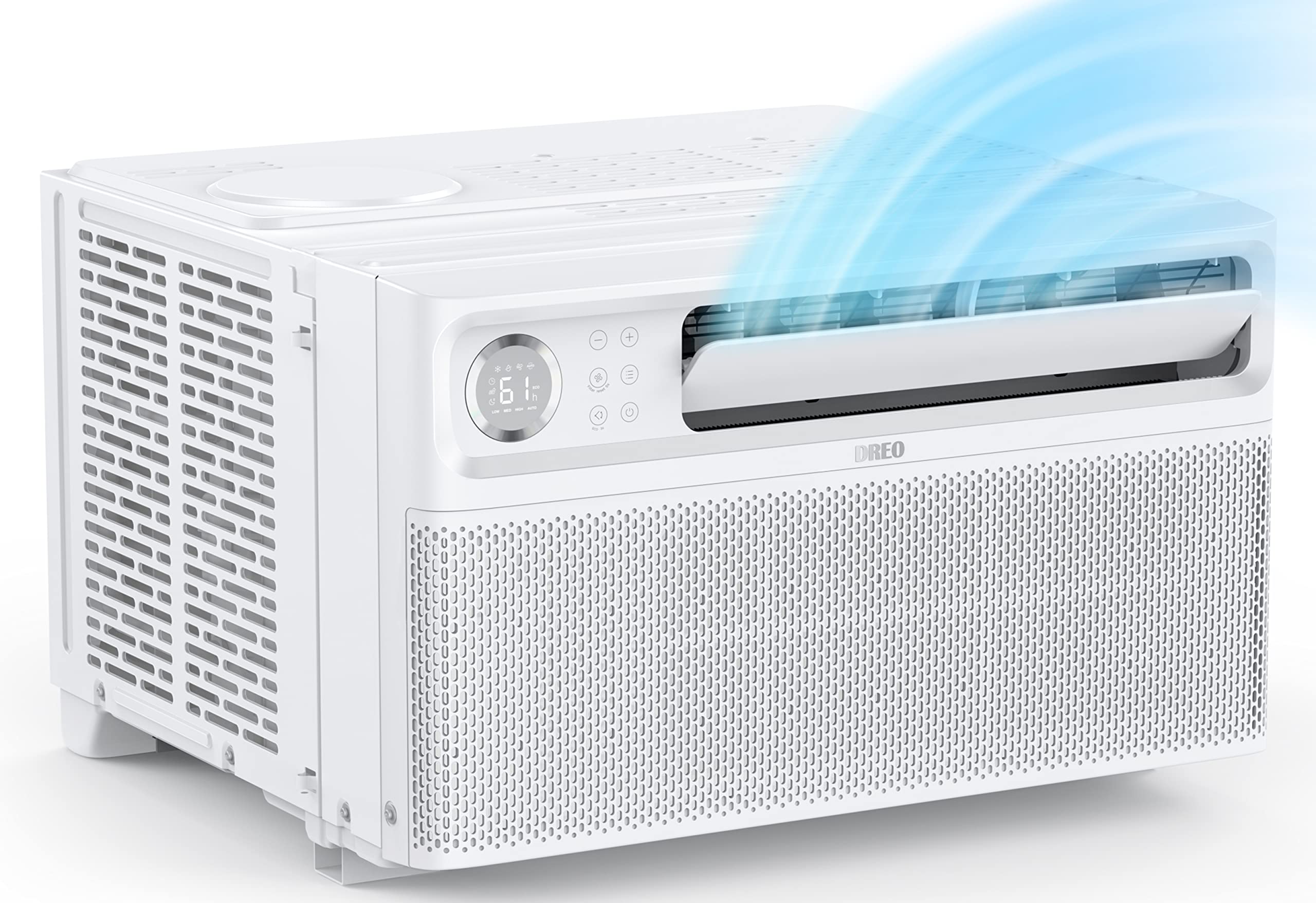 Dreo Inverter Window Air Conditioner, 7500 BTU AC Unit for Room Bedroom, Easy Installation, 42 db Ultra Quiet, ENERGY STAR Certified, 35% Energy Savings, Cools 200-350 sq ft
