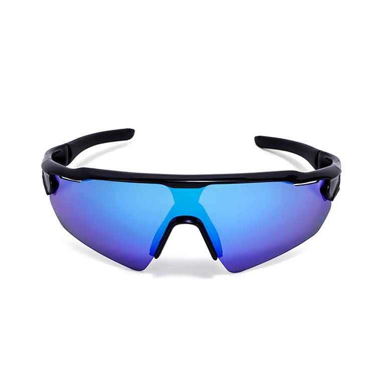 Airbin Motorcycle Glasses 100% UV Protection Windproof Anti-Glare Lenses Bike Ski Goggles Snow Goggles Blue