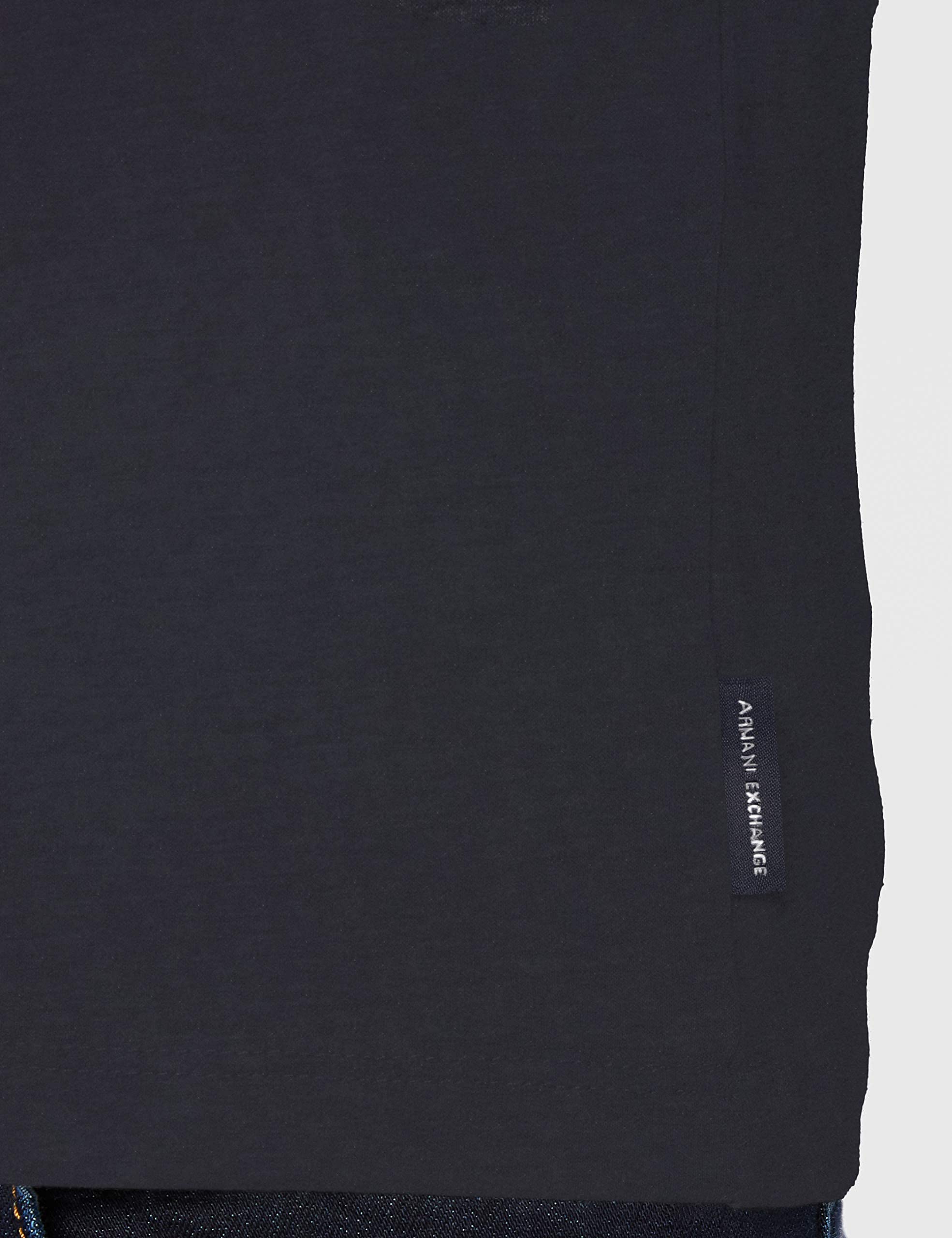 A|X ARMANI EXCHANGE Men's Short Sleeve Contrast Logo Jersey Polo, Navy, M