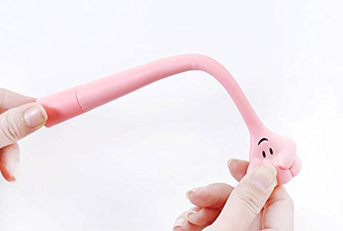 Funny live Bendable Ballpoint Pen Bending Hand Gesture Ballpoint Pen Free to Bend Cute Cartoon Silicone Gesture Ballpoint Pen,0.7mm Black Ink,6 Pcs/Set