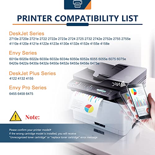 Ankink 67XL Ink Cartridge Replacement for HP ink 67 XL HP67 Black Color Combo 2700 2700e 2752 2752e 2742e 2755 2755e 4100 4100e 4152e 4155 4155e 6000 6055e 6055 6400 6458 6458e 6452 6455 6455e Printer