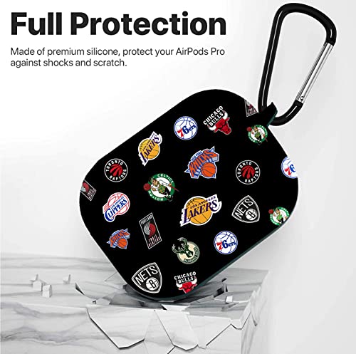 Basketball AirPod Pro Case Compatible with AirPod Pro Cover with Keychain,Wireless Earphone Shockproof Silicone Protective Cover Gifts for Women Men