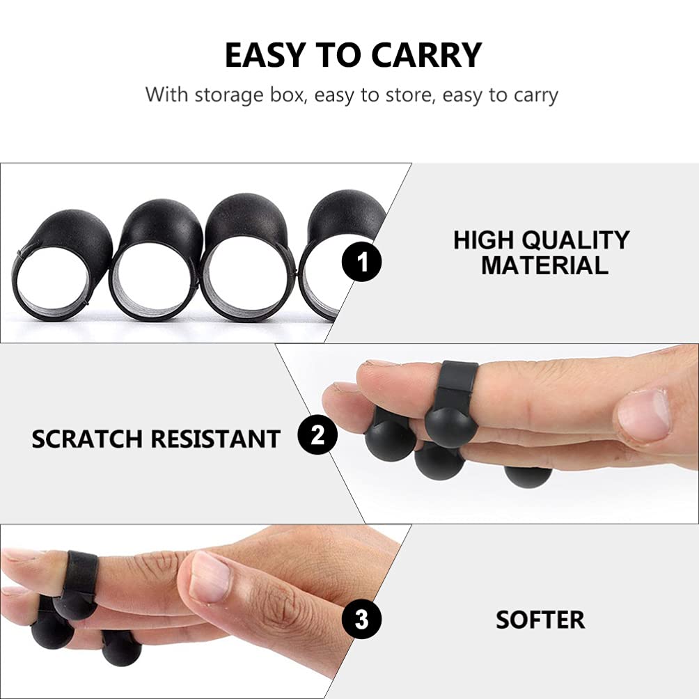 8pcs Tongue Drum Finger Picks Knocking Finger Sleeves Silicone Rubber Finger Cover for Handpan Percussion Instrument Accessories