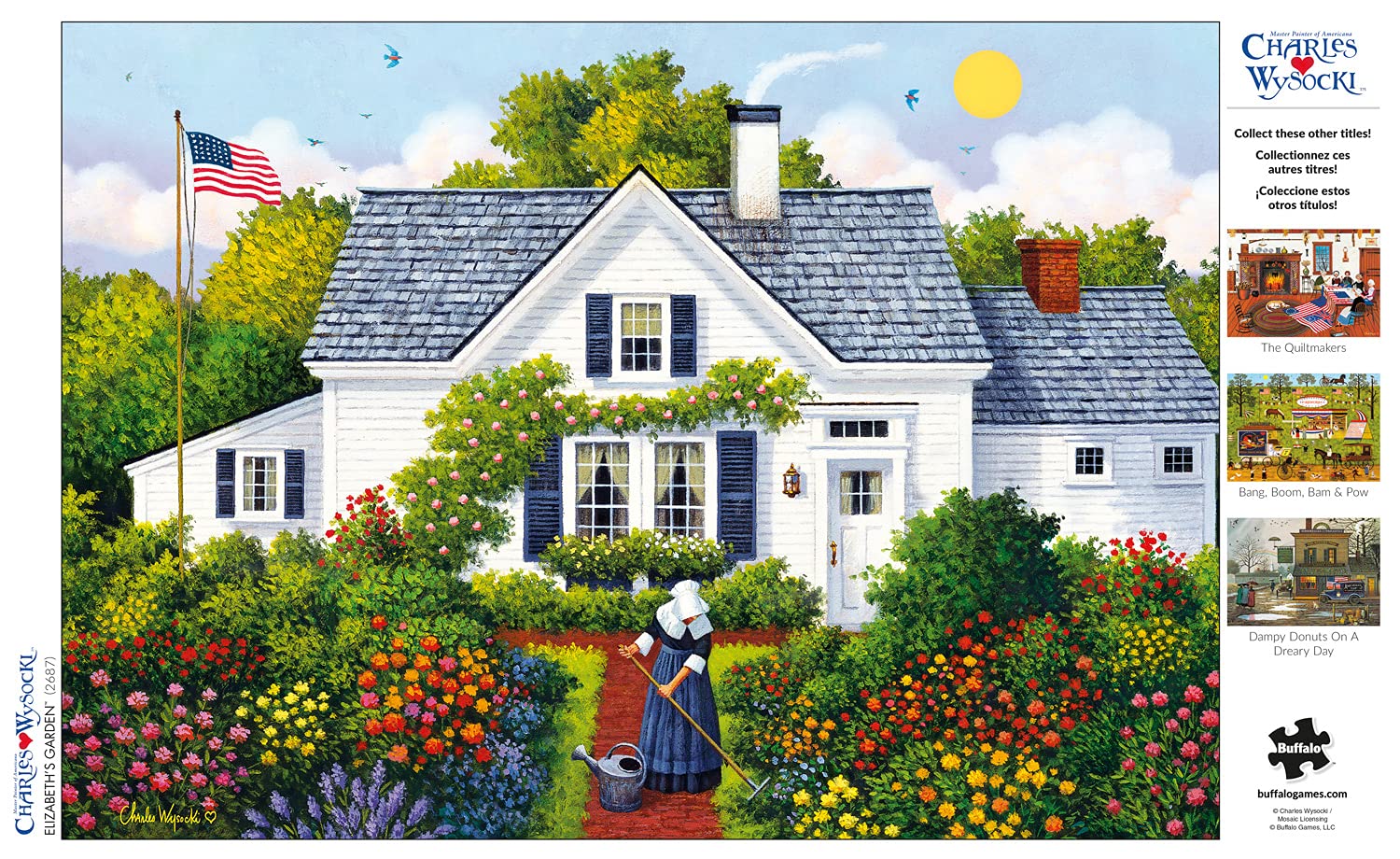 Buffalo Games - Charles Wysocki - Elizabeth's Garden - 300 Large Piece Jigsaw Puzzle