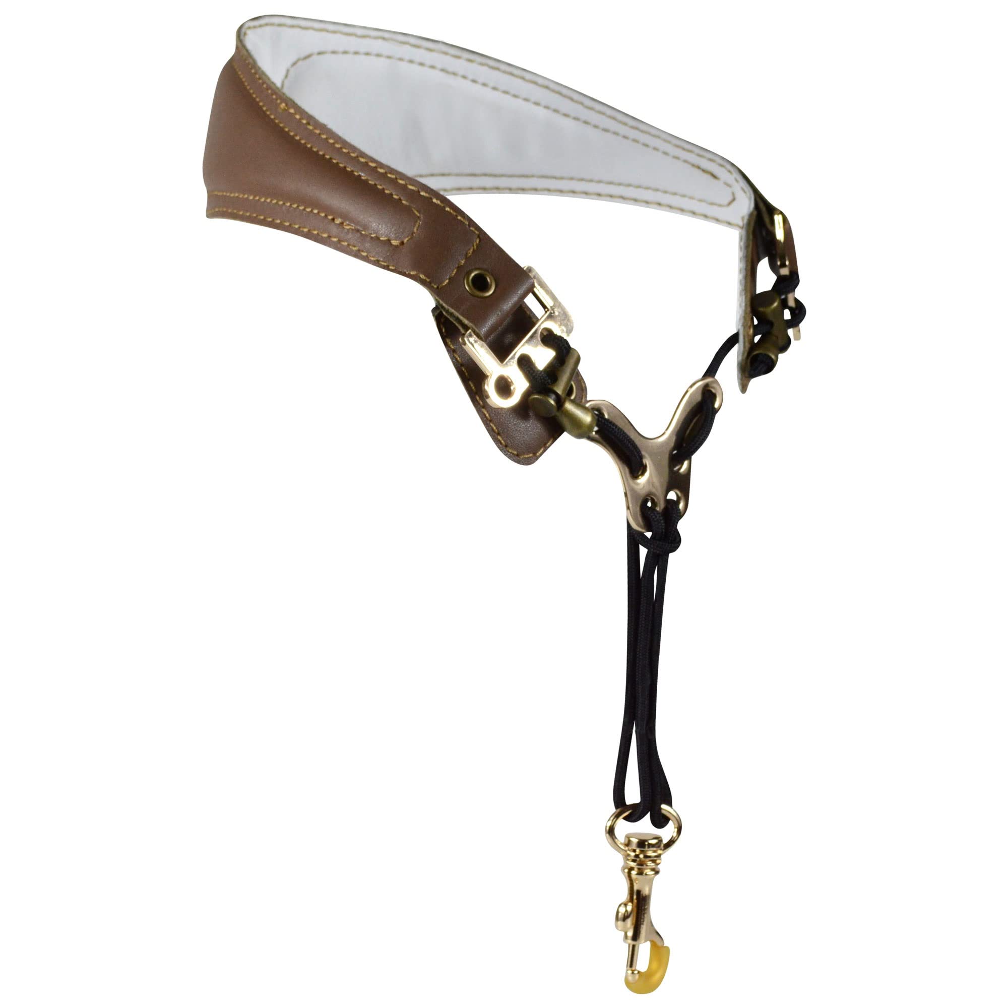 adorence Leather Saxophone Neck Strap - (Ergonomic, Breathable, Metal Swivel Snap Hook) Sax Neck Strap for Alto Tenor -Black