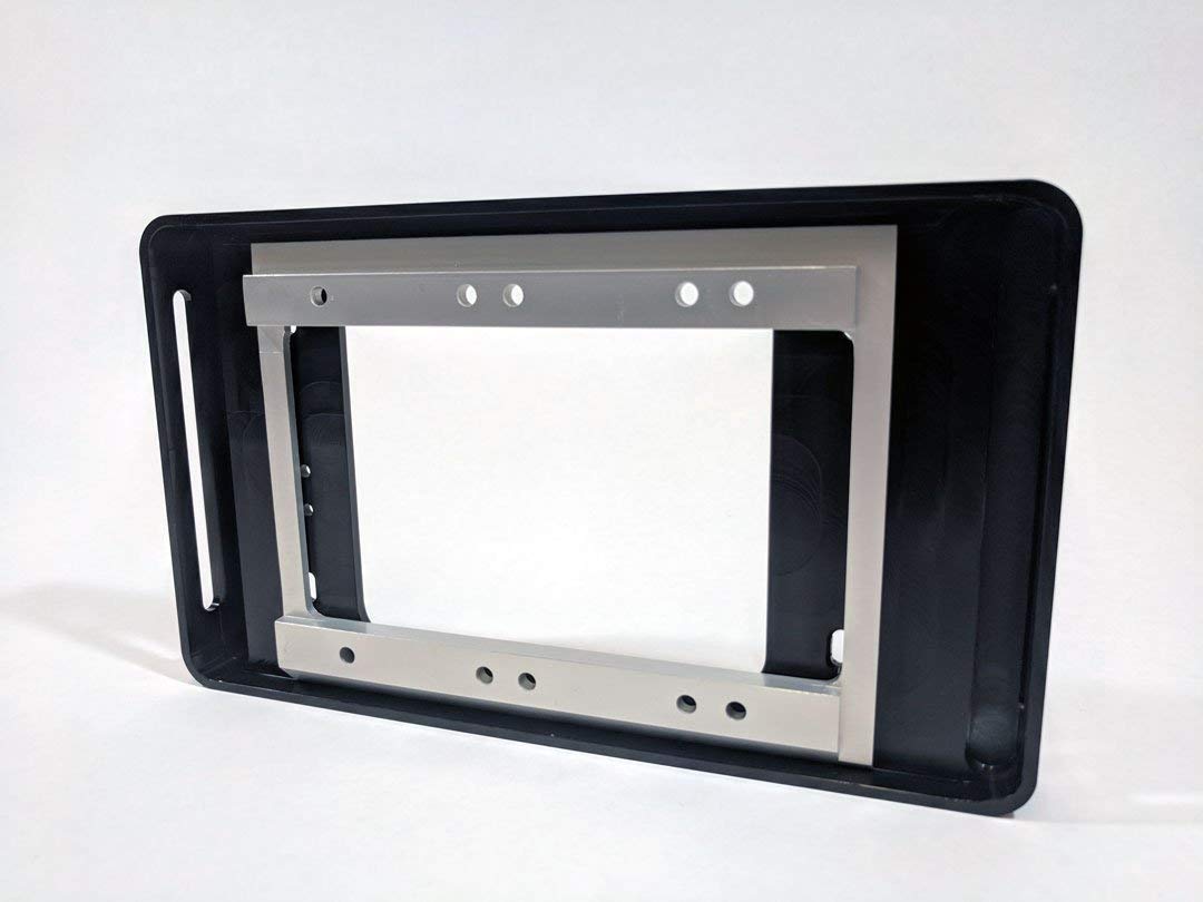 Professional Wall Mount for Raspberry Pi Touchscreen (Black Anodized Aluminum)