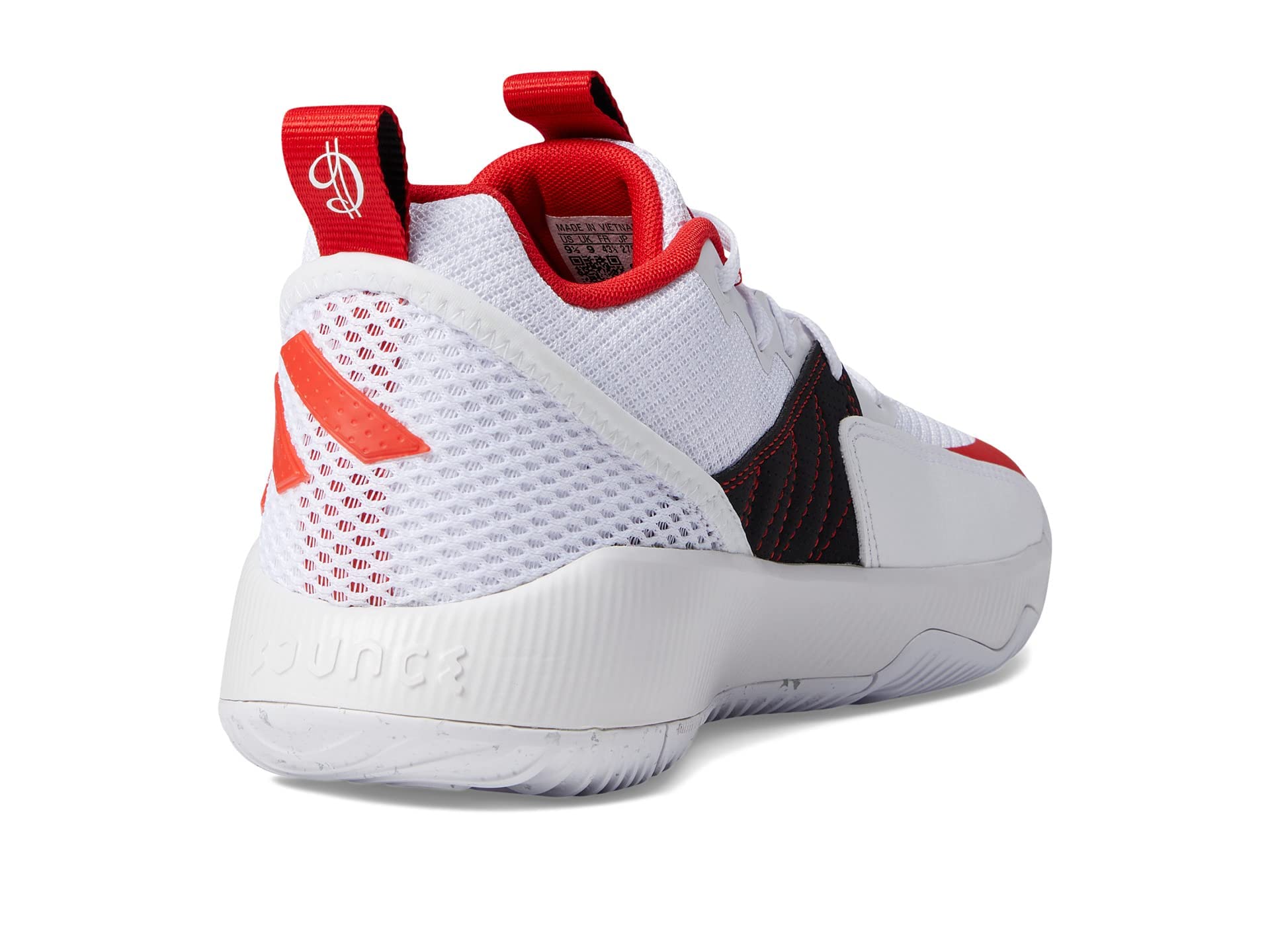adidas Unisex Dame Extply 2 Basketball Shoe, White/Vivid Red/Dash Grey, 11 US Men