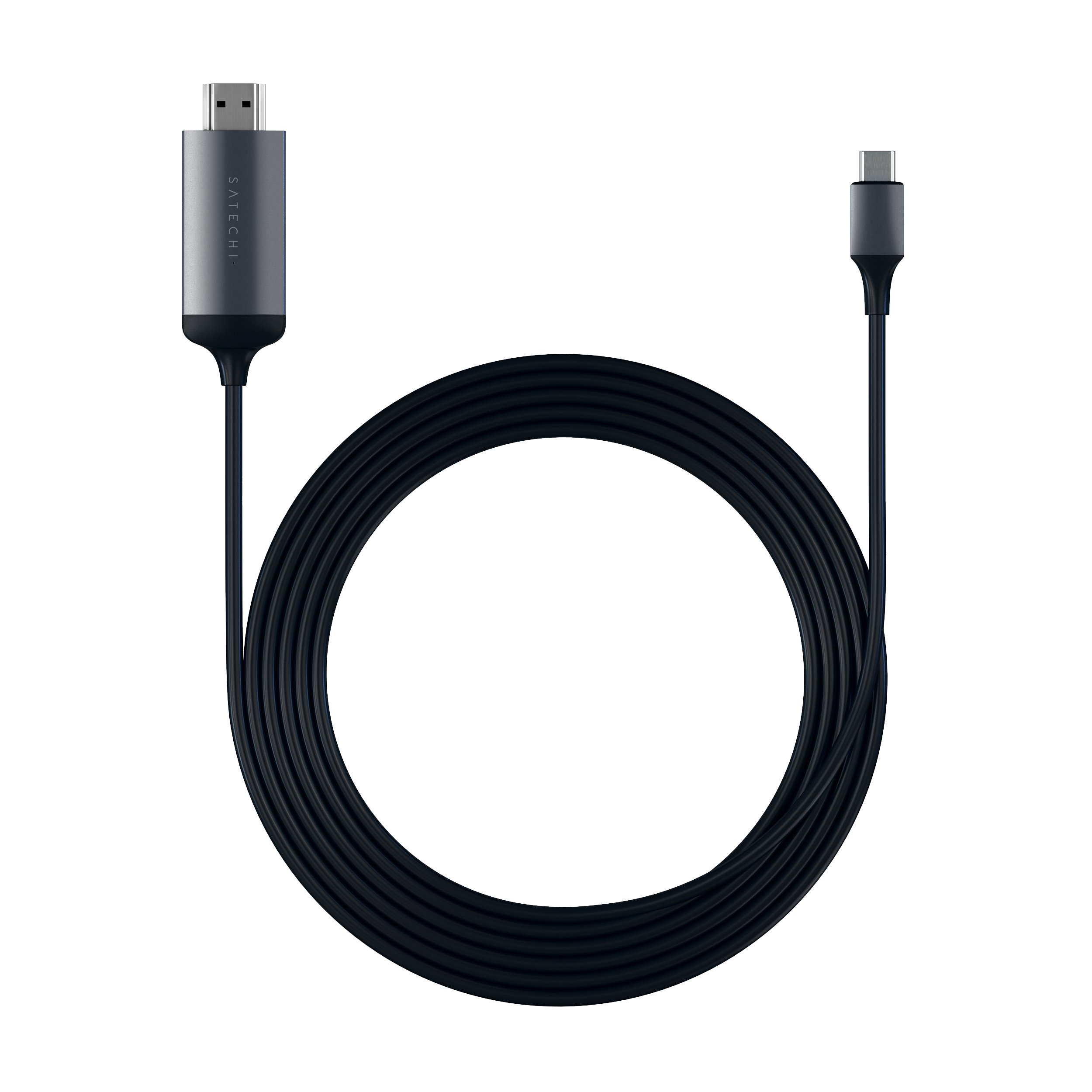 Satechi Aluminum USB C to HDMI Cable 4K @ 60Hz β USB C to HDMI Capable β Compatible with iMac Pro, iMac, Mac Mini, MacBook Pro/Air, Windows, PC, Laptop and More - Space Gray