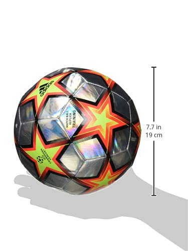 adidas unisex-adult Finale 21 Training Hologram Foil Soccer Ball Multicolor/Solar Red/Solar Yellow/Black 5