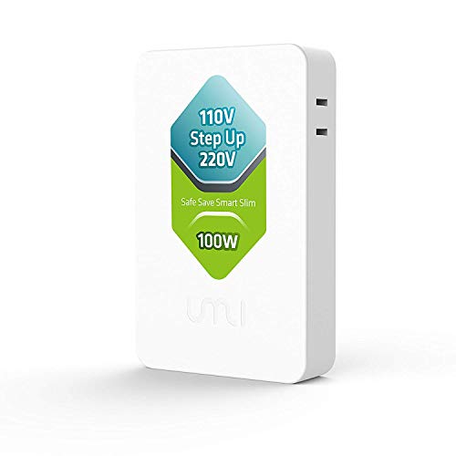 UMI 100W 110V to 220V Step Up Voltage Converter for Europe & Asia 220-240V Appliance Use in US, Step Up Transformer 110v to 220v, Can Not Work with 220v Appliance Over 100 watts