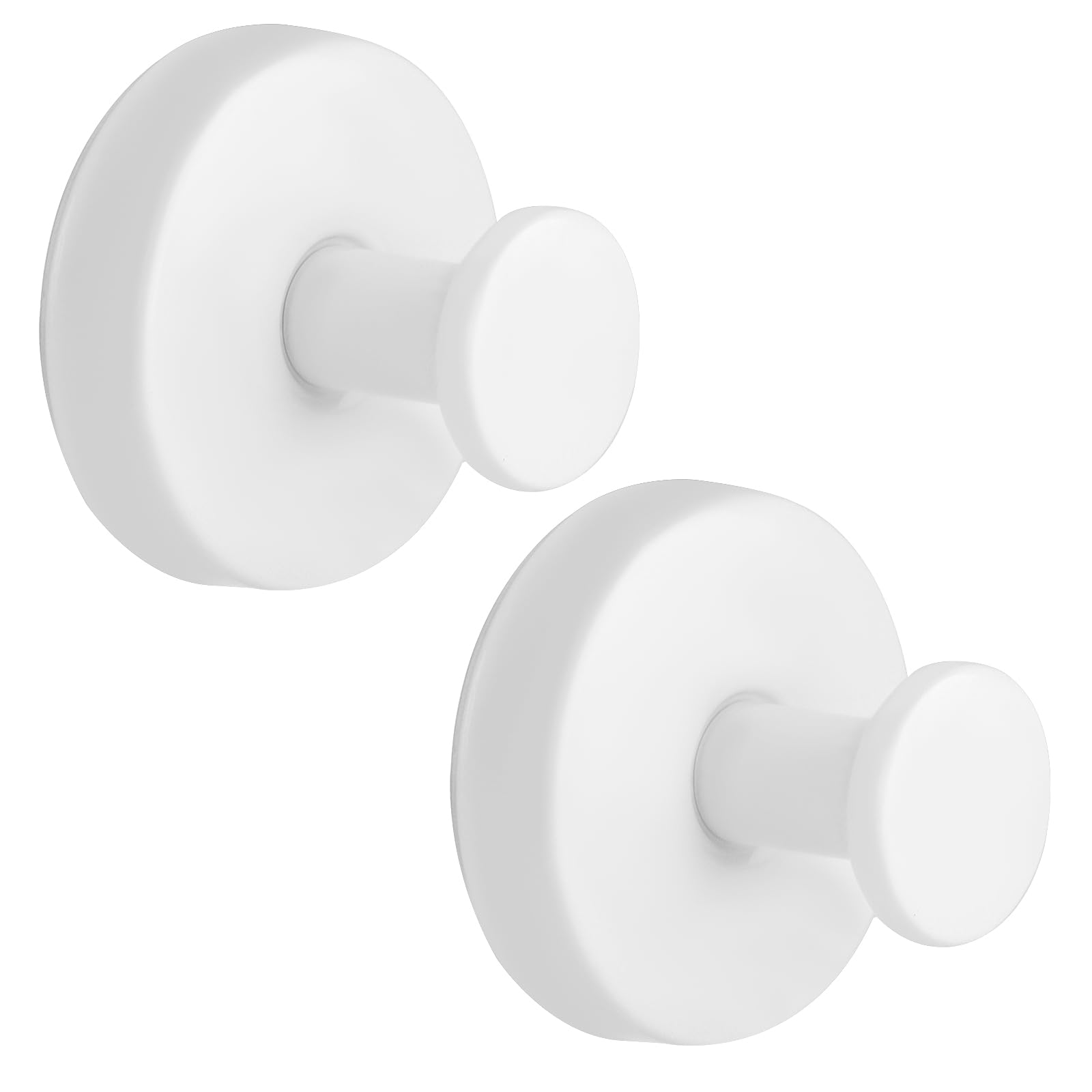 AUGLEAF Suction Cup Hooks for Shower, Brushed White (2 Pack)