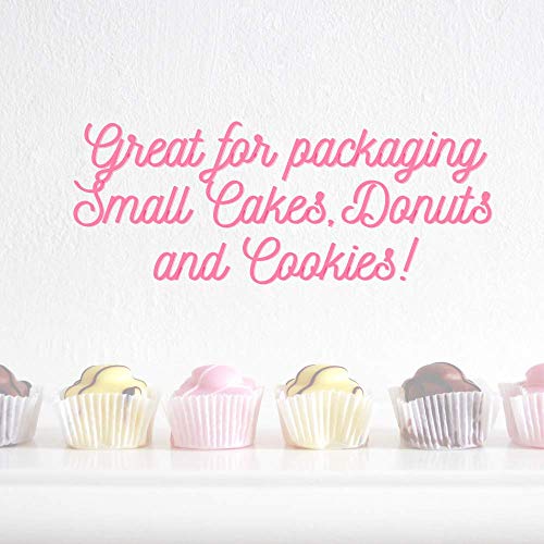 6x6x3 White Bakery Box with Window - Auto-Popup - Small Cake/Cookie/Pie Box 6x6x3 inch - (20 Pack) By Century Products
