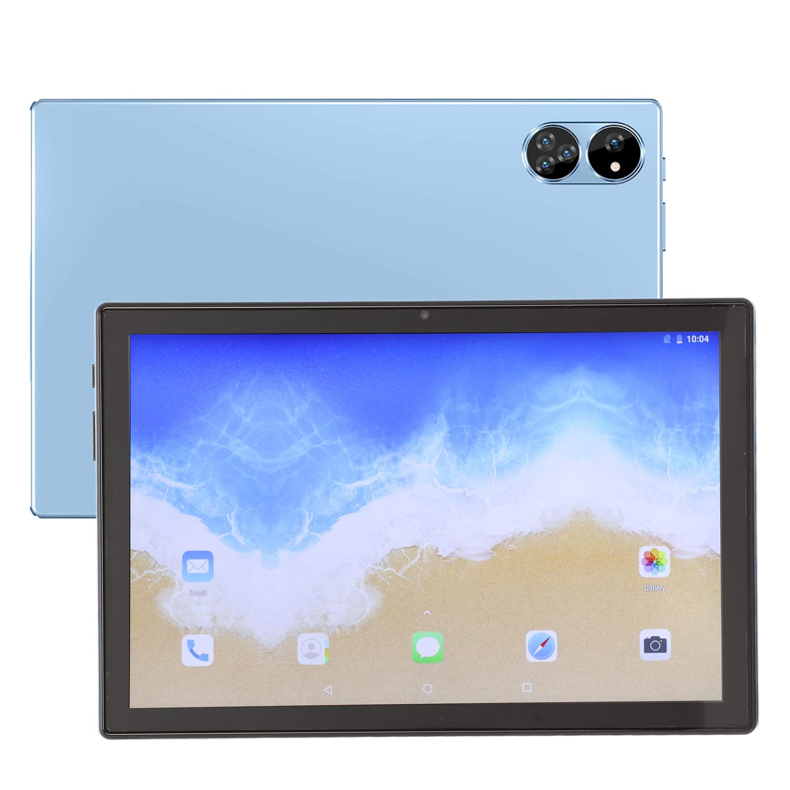 AUHX Kids Tablet, Blue 10in Tablet 100240V 2.4G 5G Dual Band WiFi 6GB 128GB for 12 for Play (US Plug)