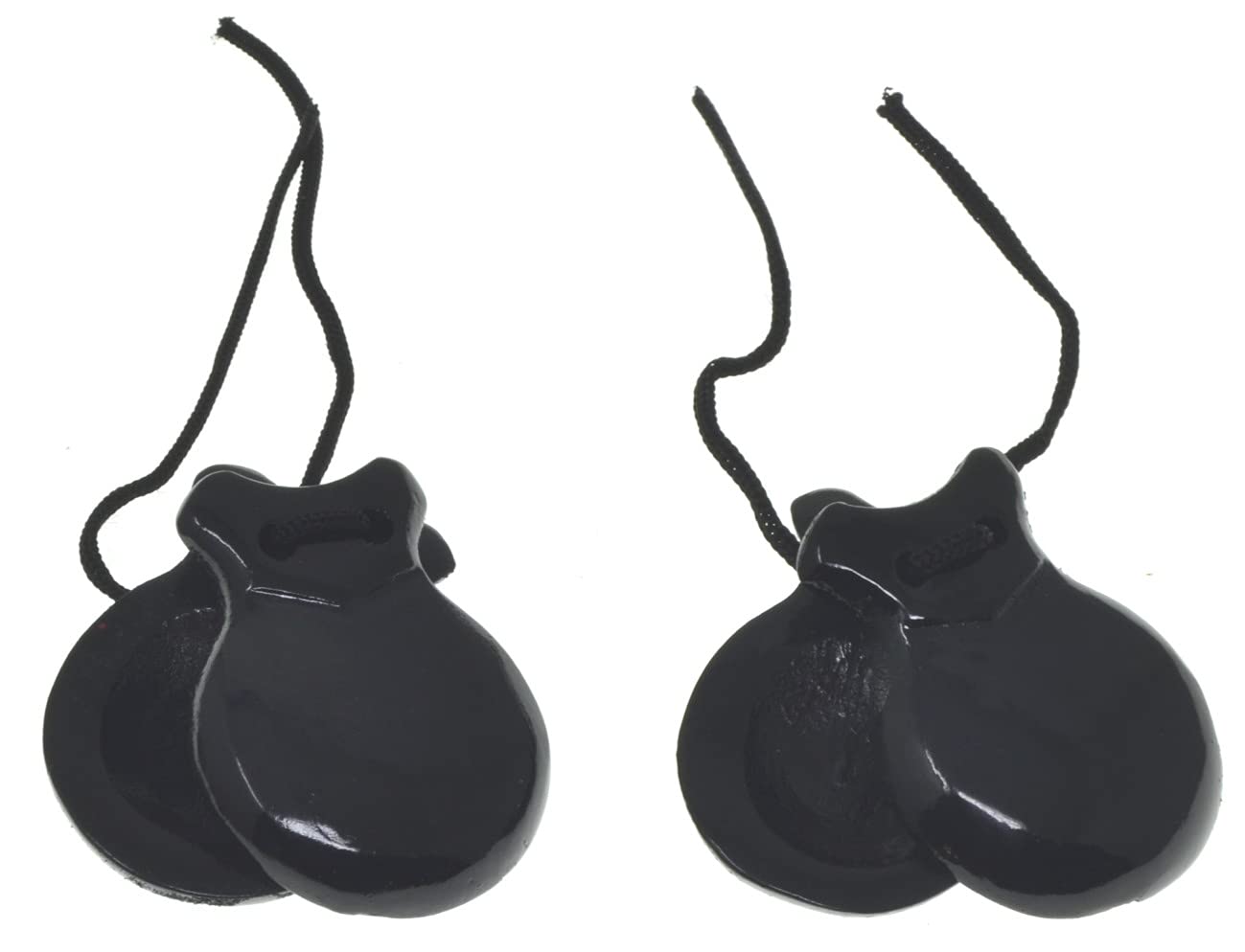 Black wooden castanets Spanish handmade castanets Traditional Spanish black color Souvenir gift from Spain Hand percussion castanets