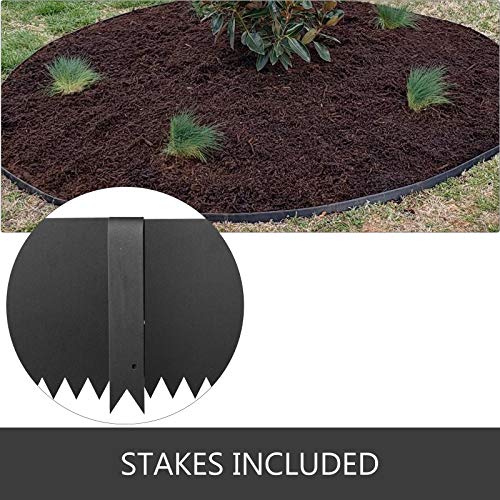 VEVOR Steel Landscape Edging 40 x 8 Inch,Steel Edging 6pcs,Steel Garden Edging Border,Landscape Edging,Steel Lawn Edging,Garden Edging,Garden Border Edging for Landscaping