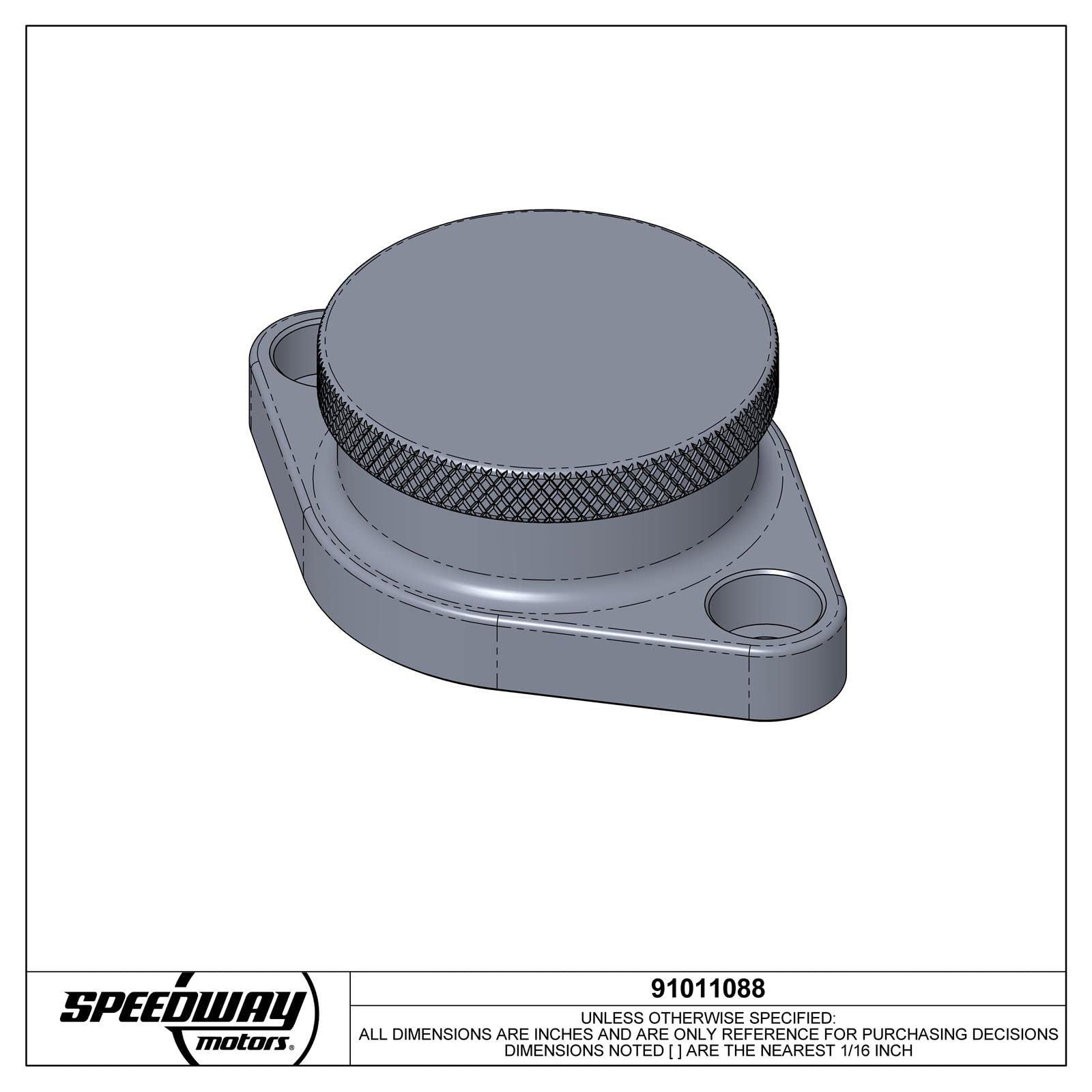 Bolt-On Billet Aluminum Engine Oil Filler Caps, Short