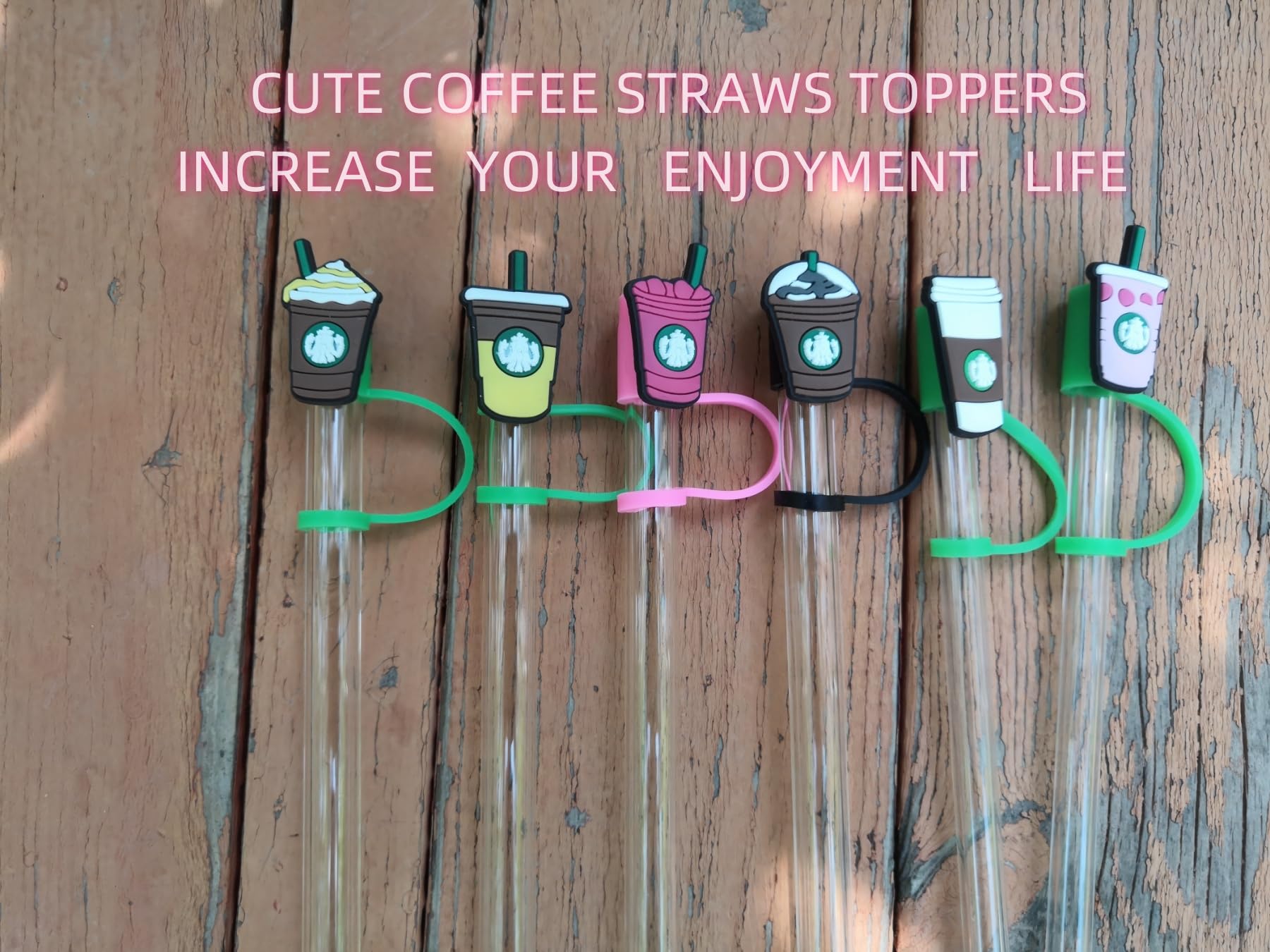 8mm Straw Covers Tips for Stanley Cup, 6Pcs Reusable Drinking Stanley Straw Topper, Splash Proof Straw Protector, Straw Cover Cap for Stanley Cup Accessories。