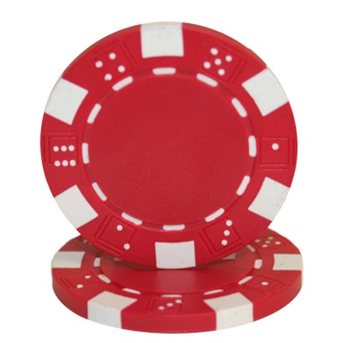 Brybelly Clay Composite Striped Dice 11.5-gram Poker Chips (100-pack) - Blank Non-denominated Poker Chips - Custom Cash Games and Home Casino Poker Nights (Orange)
