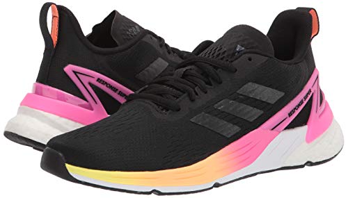 adidas Women's Response Super Running Shoes, Black/Black/Hi-Res Yellow, 8.5