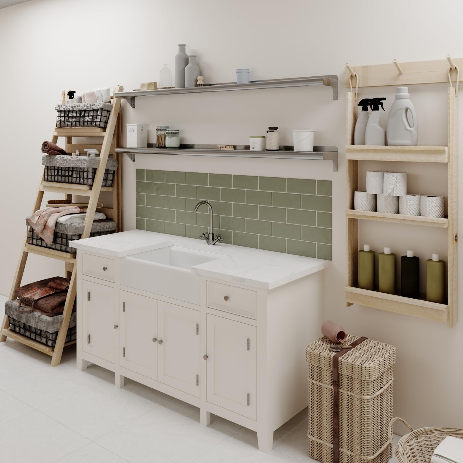 AmGood 6" X 60" Stainless Steel Wall Shelf | Metal Shelving | Garage, Laundry, Storage, Utility Room | Restaurant, Commercial Kitchen | NSF