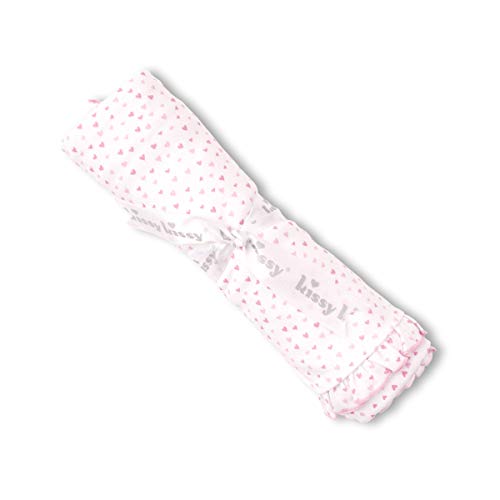Kissy Kissy Baby Girls Sweethearts - Print Blanket - White/Pink-One Size