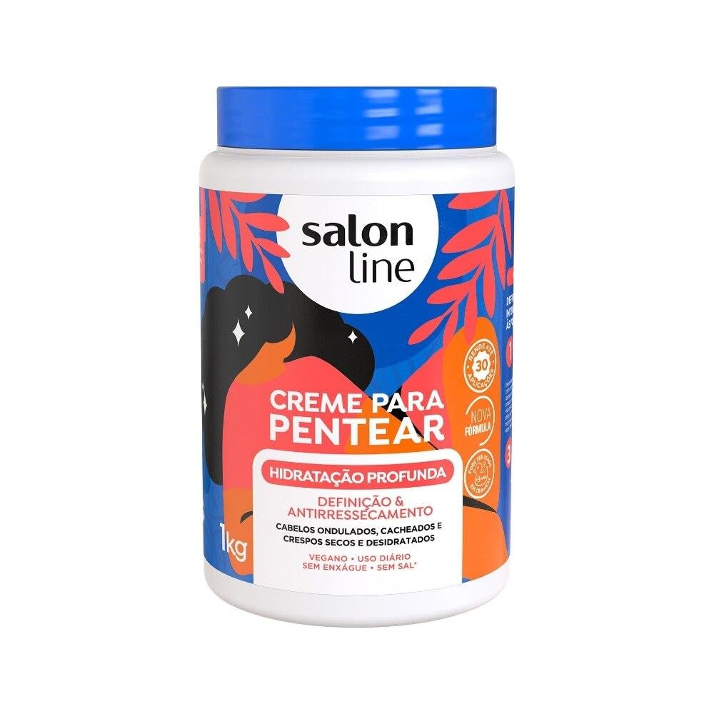 Linha Tratamento (Creme Para Pentear) Salon Line - Hidratacao Profunda 1000 Gr - (Salon Line Treatment (Combing Cream) Collection - Deep Moisturizing Net 35.27 Oz)