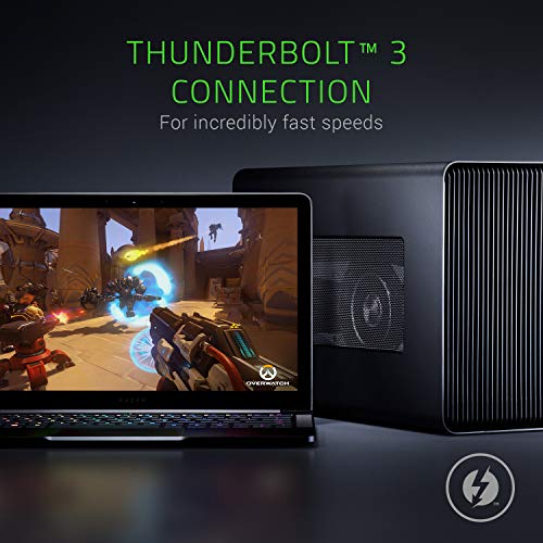 Razer Core X Aluminum External GPU Enclosure (eGPU): Compatible with Windows & MacOS Thunderbolt 3 Laptops, NVIDIA/AMD PCIe Support, 650W PSU, Classic Black