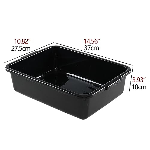 DynkoNA 8 Liter Plastic Bus Tub, Small Bus Box, 4-Pack