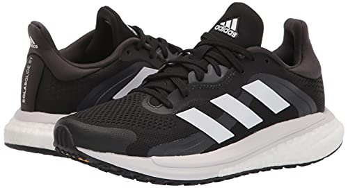 adidas Women's Solar Glide 4 ST Running Shoe, Black/White/Grey, 10