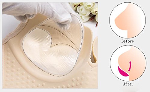 UPSTORE 1Pair Silicone Gel Triangle Shaped Bra Inserts Breast Chest Swimsuit Pads Enhancers Push-up Molding Pad A to D Cup for Bikini (Clear)