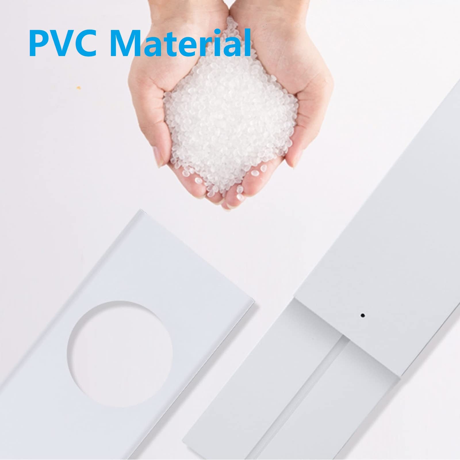 Aprjv Air Conditioner Window Seal Kit, Sliding Window Portable AC Vent Kit, Universal Adjustable PVC Balcony Seal Kit with Exhaust Hose Suit for 5.9''/15cm Air Conditioner