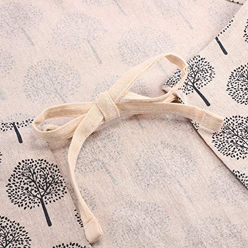 Syhood 2 Pieces Linen Cooking Kitchen Apron for Women and Men Kitchen Bib Apron with Pocket Adjustable Soft Chef Apron