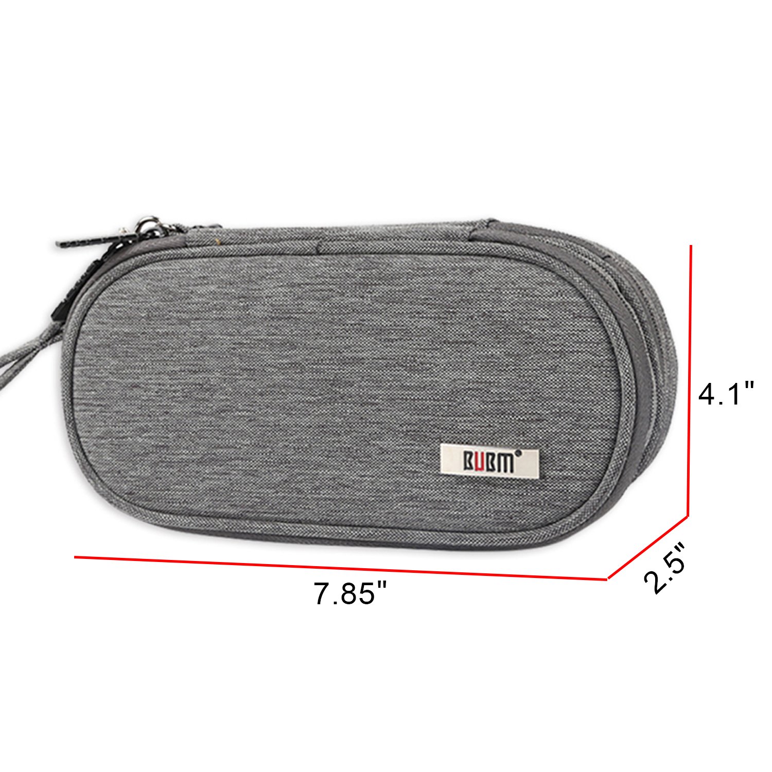 BUBM Double Compartment Storage Case Compatible with PS Vita and PSP, Protective Carrying bag, Portable Travel Organizer Case Compatible with PSV and Other Accessories,Gray