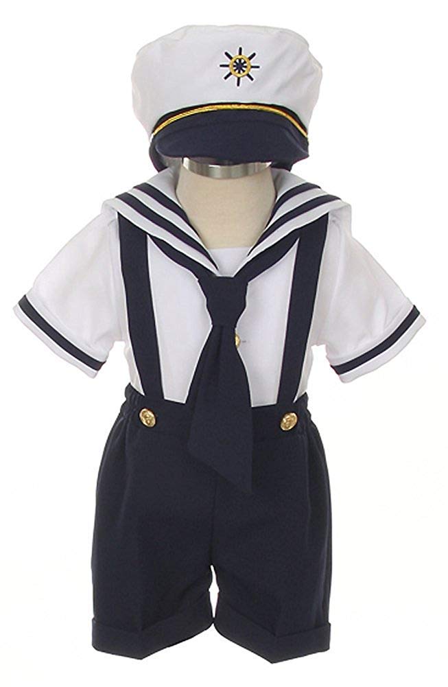 iGirlDress Baby Toddler Boys Nautical Sailor Outfit Short Suit 4 Piece Set 18mos Navy