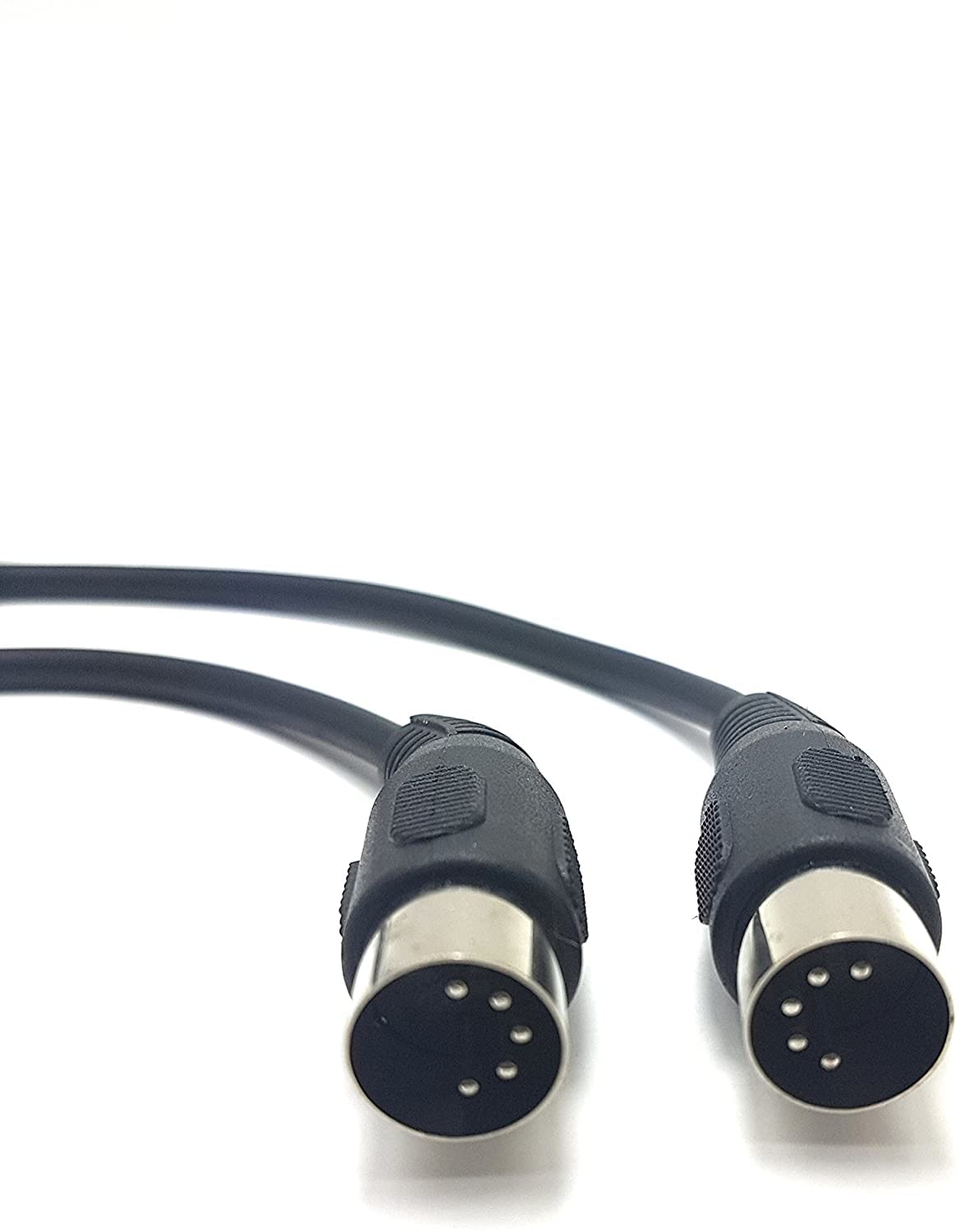 C&E 6 Feet (ft) MIDI Cable with 5 Pin DIN Connector, Black (3 Pack)