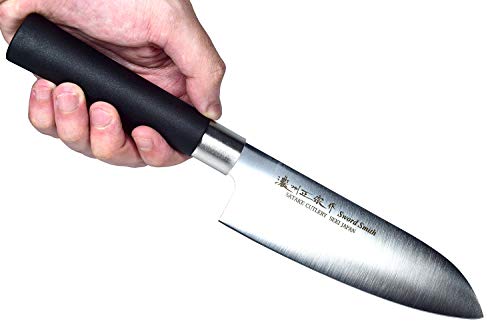 Seki Japan MASAMUNE, Japanese Utility Chef Kitchen Knife, Stainless Steel Wa Santoku Knife, PP Handle, 6.7 inch (170mm)