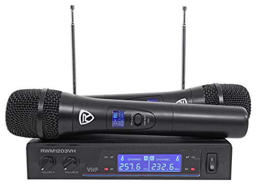 Rockville Bluetooth Home Theater Karaoke Machine System w/8" Sub + Wireless Mics