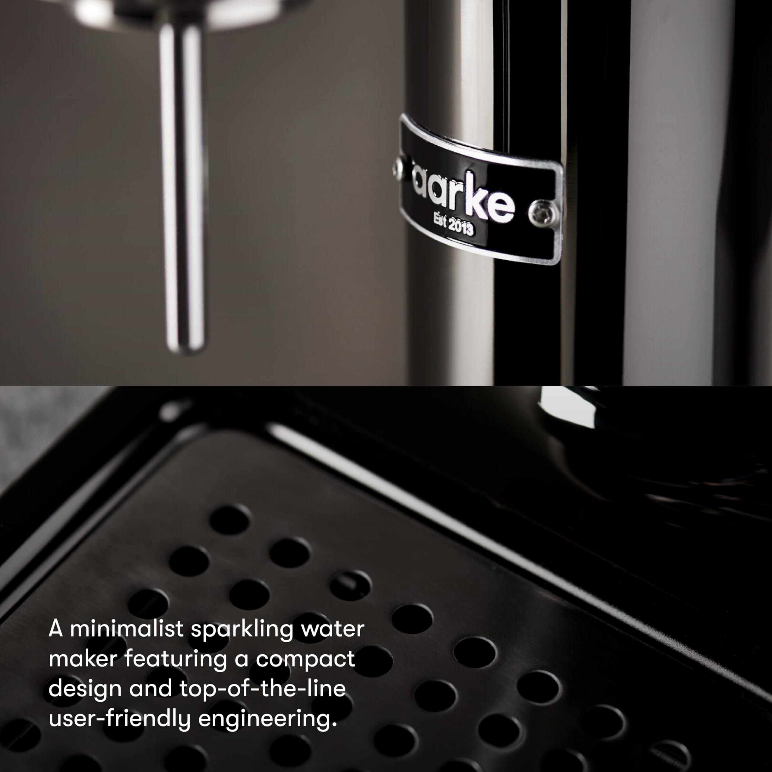 aarke - Carbonator III Premium Carbonator/Sparkling & Seltzer Water Maker with PET Bottle (Black Chrome)