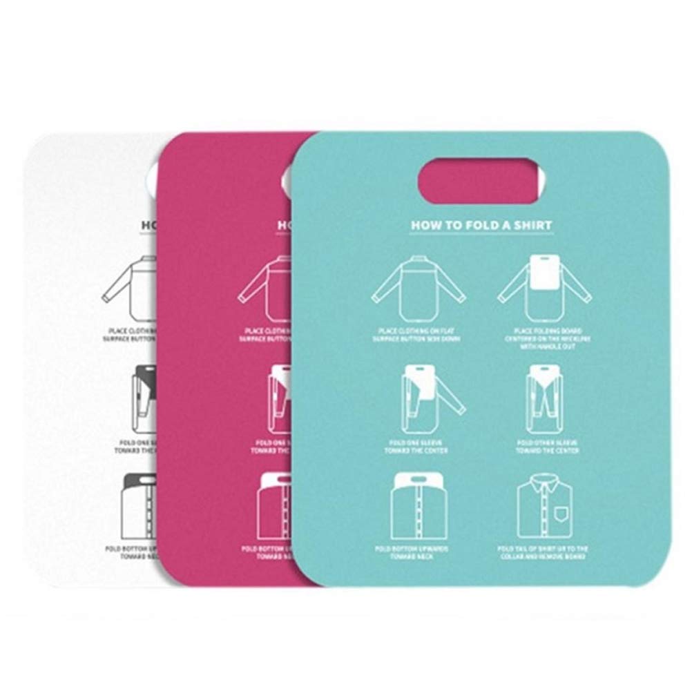 AUNMAS Laundry Fold Board, Clothes Folding Board T Shirts Fast Folder Annular Hole Design for Shirts Sweaters Pants Childrens Clothing (White)