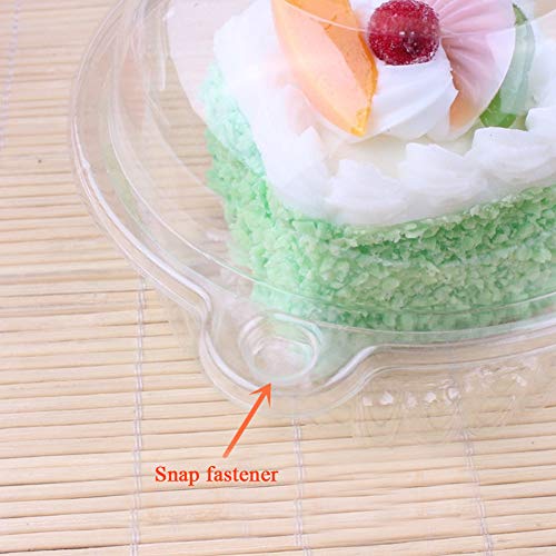 Set of 100 Clear Plastic Single Individual Cupcake Boxes,Muffin Dome Holders Cases Boxes Cups Pods,Clamshell Container Cupcake Holders,Great for Parties or Cake/Muffin Salesā¦