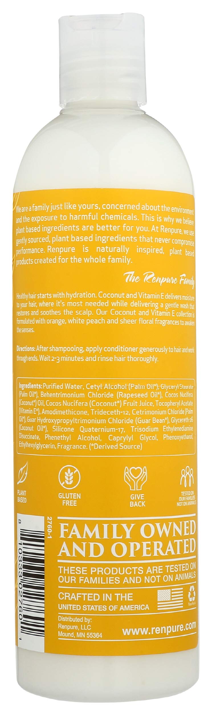 RENPURE Coconut & Vitamin E Conditioner, 19 FZ