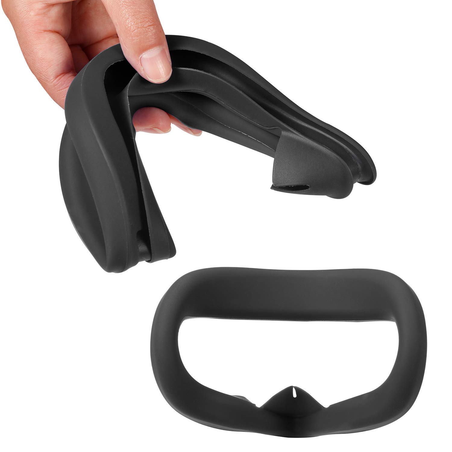 Devansi Newest VR Silicone Face Cover for Oculus Quest 2 Face Protect Skin Sweatproof Lightproof Anti-Leakage