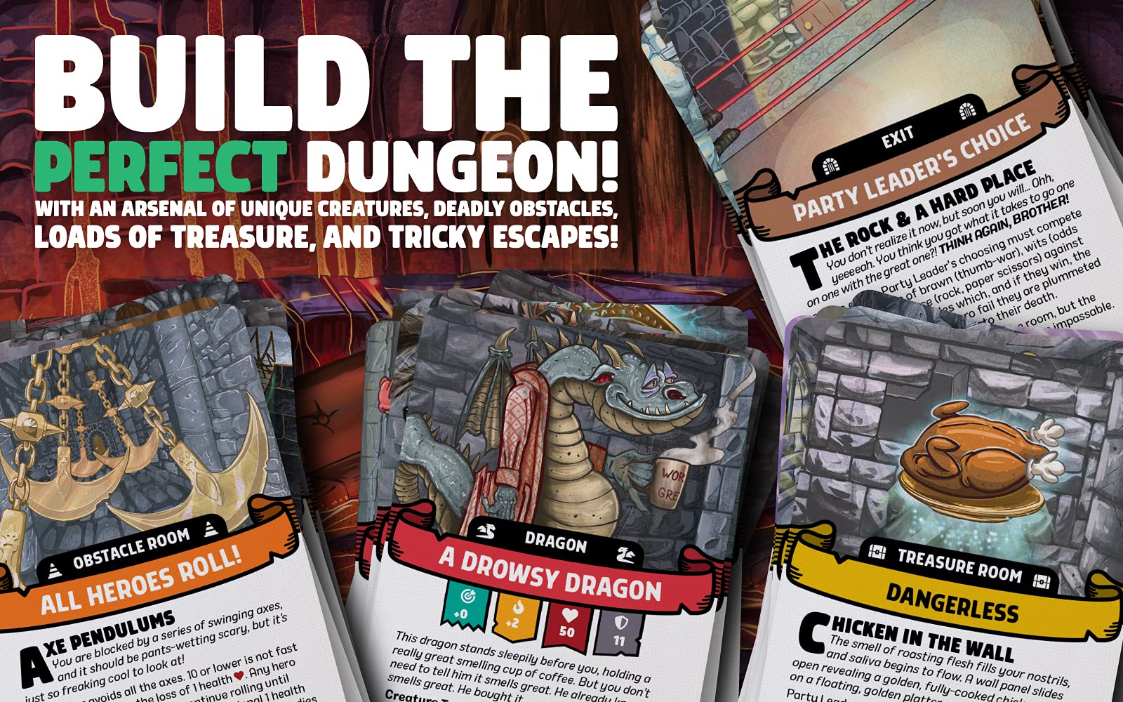 Dynamic Gorilla Dungeon Doors: RPG Board Game for 3-6 Players | Family & Adult Role-Playing | Ages 14+ | 40-Min Play