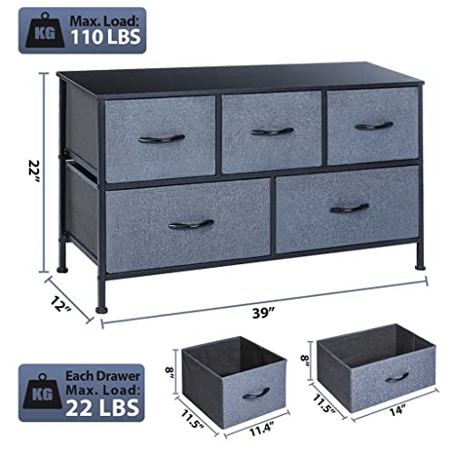 LHLLHL 5 Tiers Storage Drawers Living Room Furniture 5 Bin Bedroom Organizer Nightstand Closet Home Storage Drawers Clothes Storage